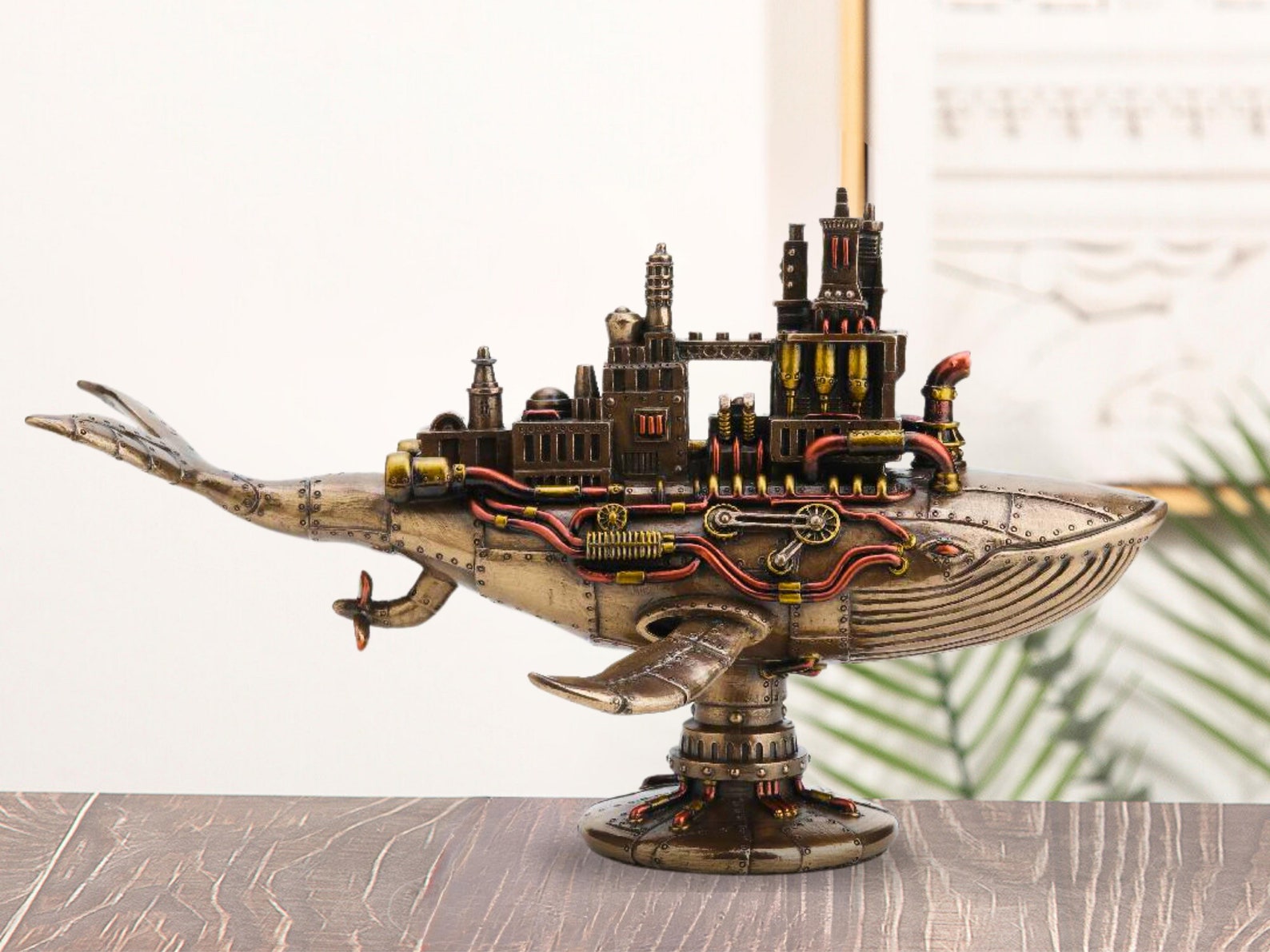 Steampunk Whale Shaped Submarine Statue, Steampunk Whale Figurine - Etsy