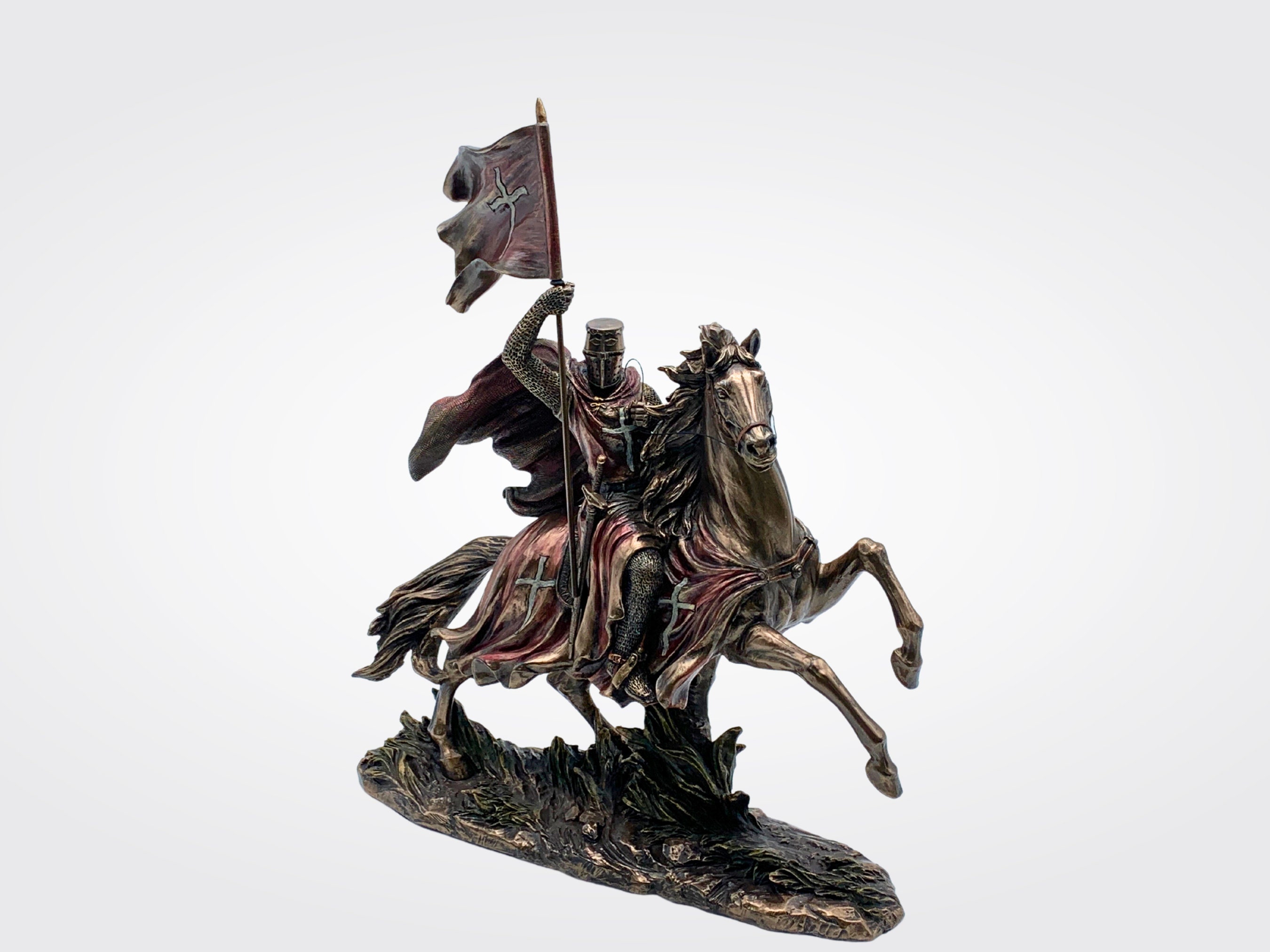 Crusader Knight Statue. Medieval Knight Figurine. - Etsy