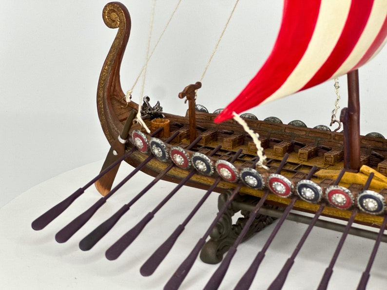 Drakkar Viking Ship Model, Wooden Viking Boat, Scandinavian Decor ...