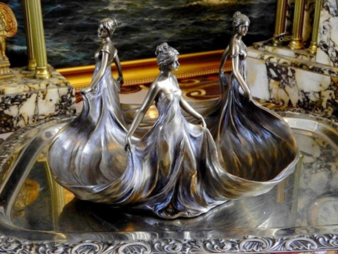 Three Graces Bowl, Art Nouveau Fruit Bowl, Themed Three Graces With Bowl - Etsy