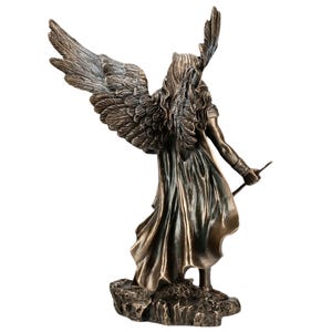 Archangel St. Gabriel Figurine With Staff & Trumpet | Biblical Angel ...