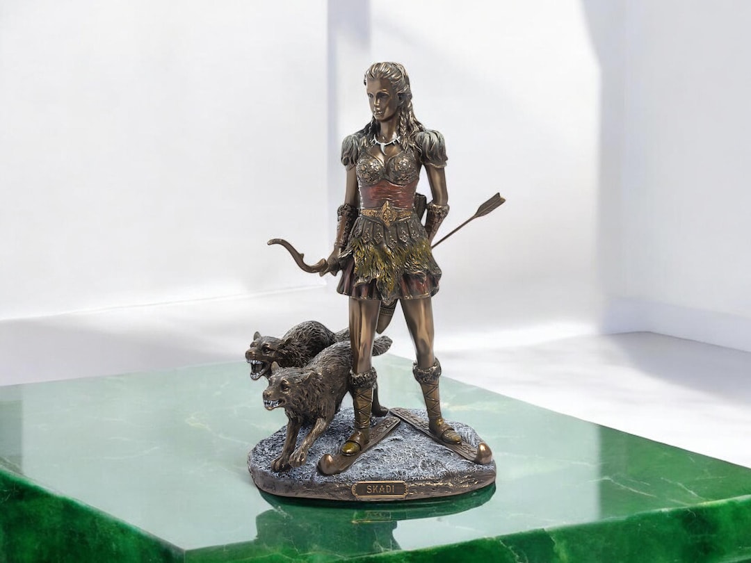 Skadi Statue – Nordic Goddess Decor, Norse Mythology Figure, Handmade ...