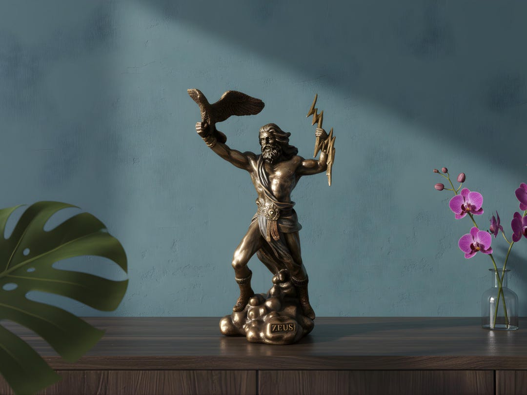 Zeus Statue, Greek Mythology Decor - Etsy