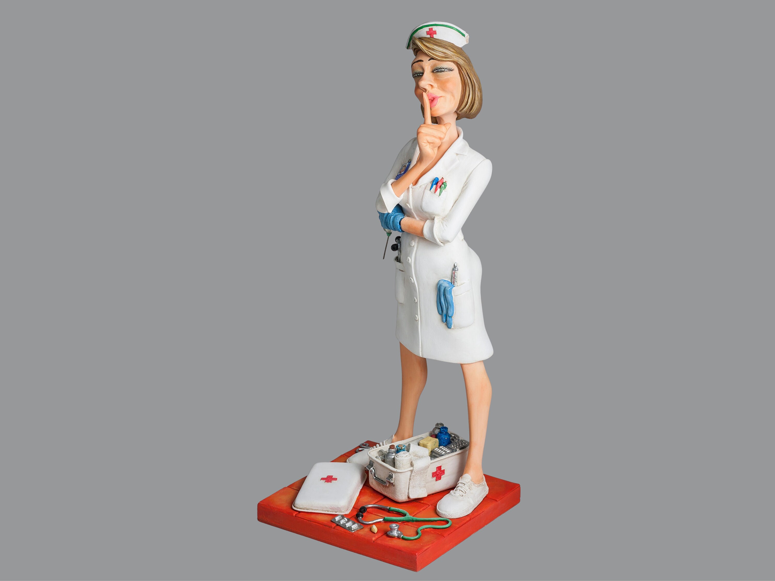 Nurse Figurine: Hand-painted Sandstone Resin Statue, Healthcare Gift - Etsy