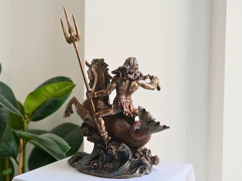Poseidon Statue, Greek Mythology Sculpture, Gift for Christmas - Etsy