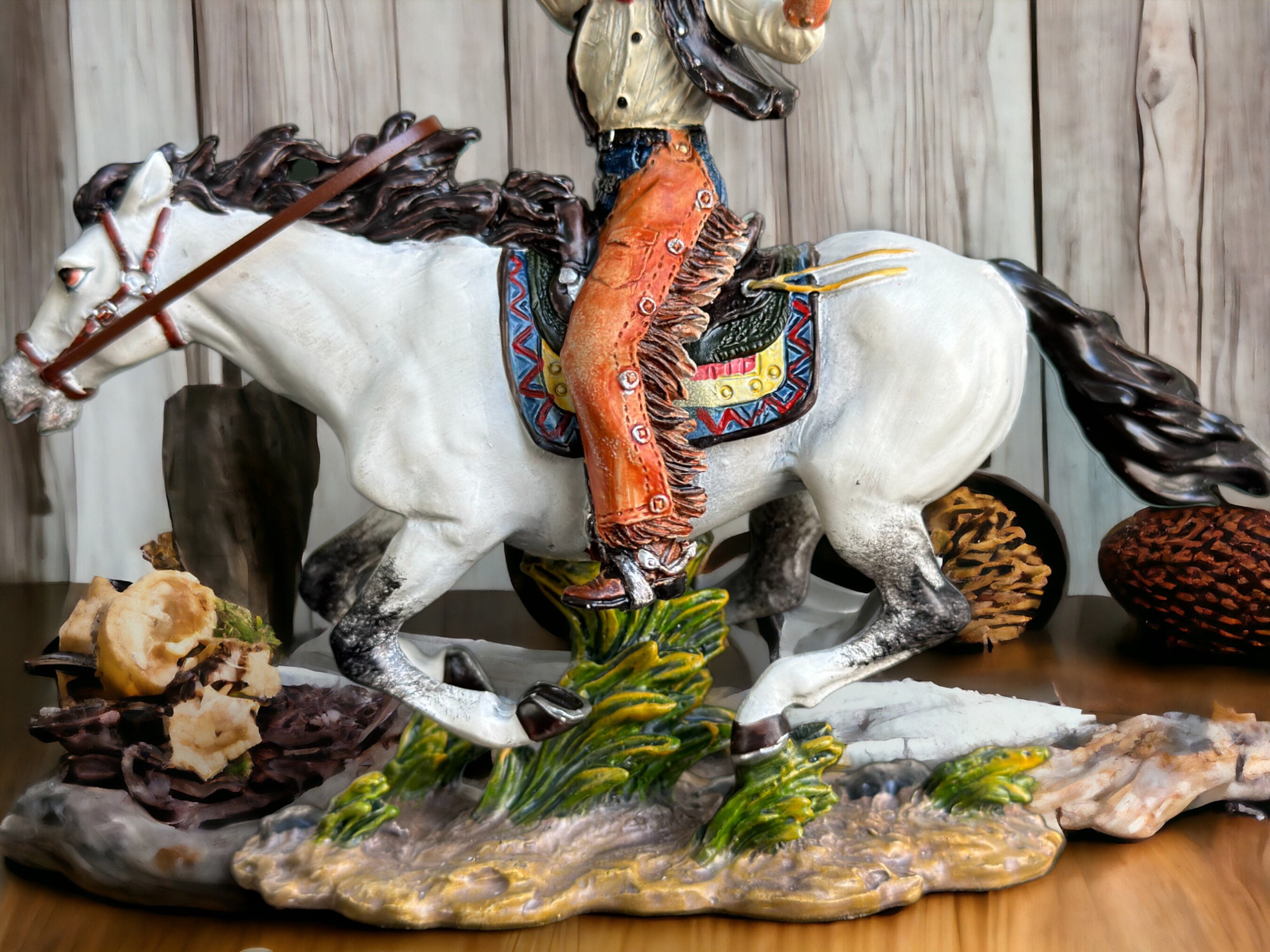 Cowboy Figurine With Horse, Western Decor, Vintage Cowboy Figurine ...
