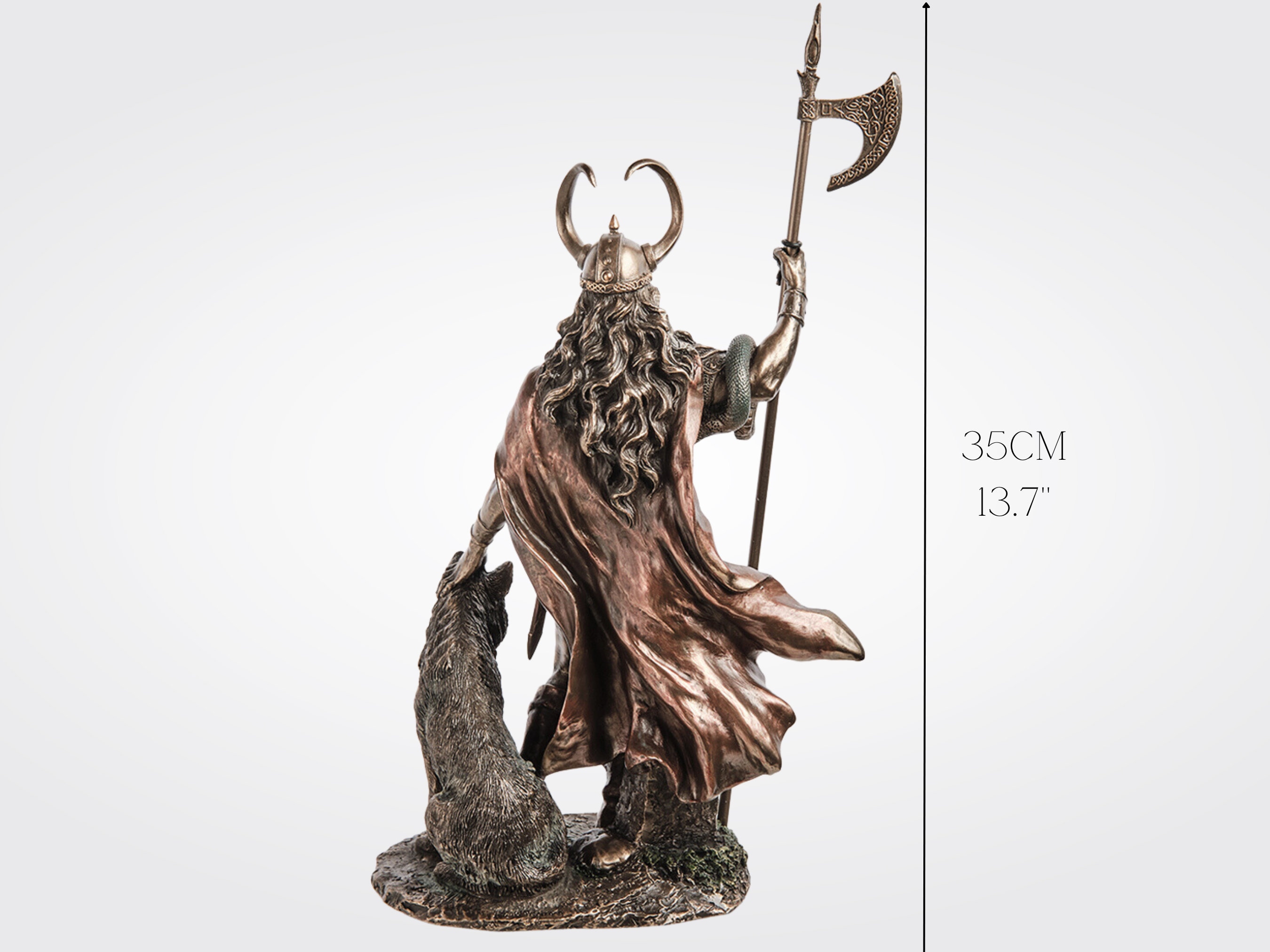 Bronze Loki Statue. Norse Pagan Altar Decor. - Etsy