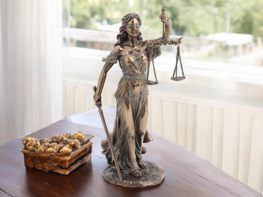 Justice Statue Holding Sword and Scales - Perfect Gift for Lawyer ...