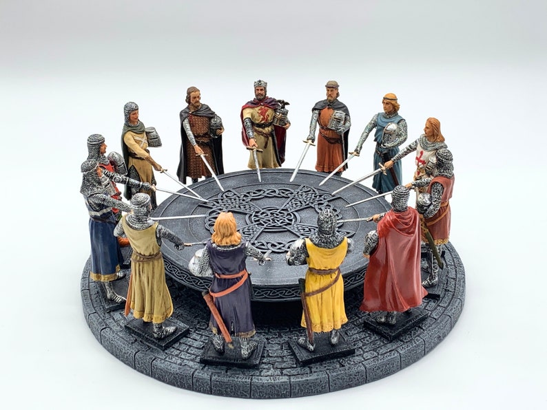King Arthur and the Knights of the Round Table Resin Figurine - Etsy