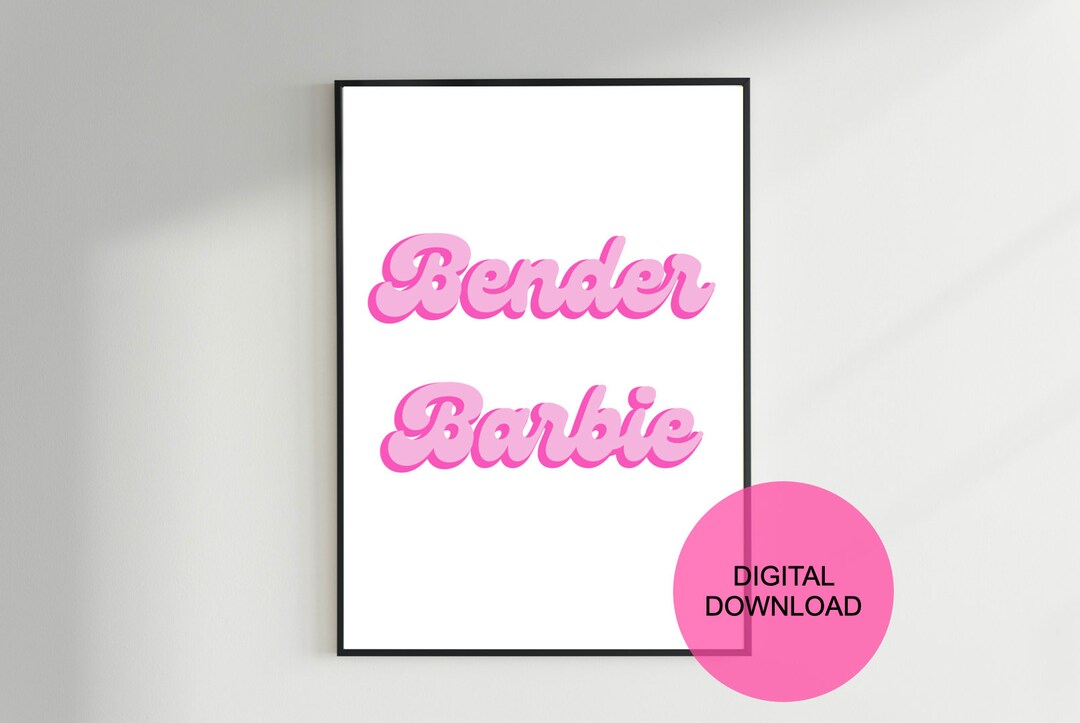 Bender Barbie Printable Poster, Party Wall Art, Rave Culture, House ...