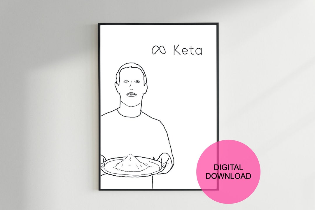 Mark Zuckerberg Ketamine Meta Keta Printable Art Instant Digital ...