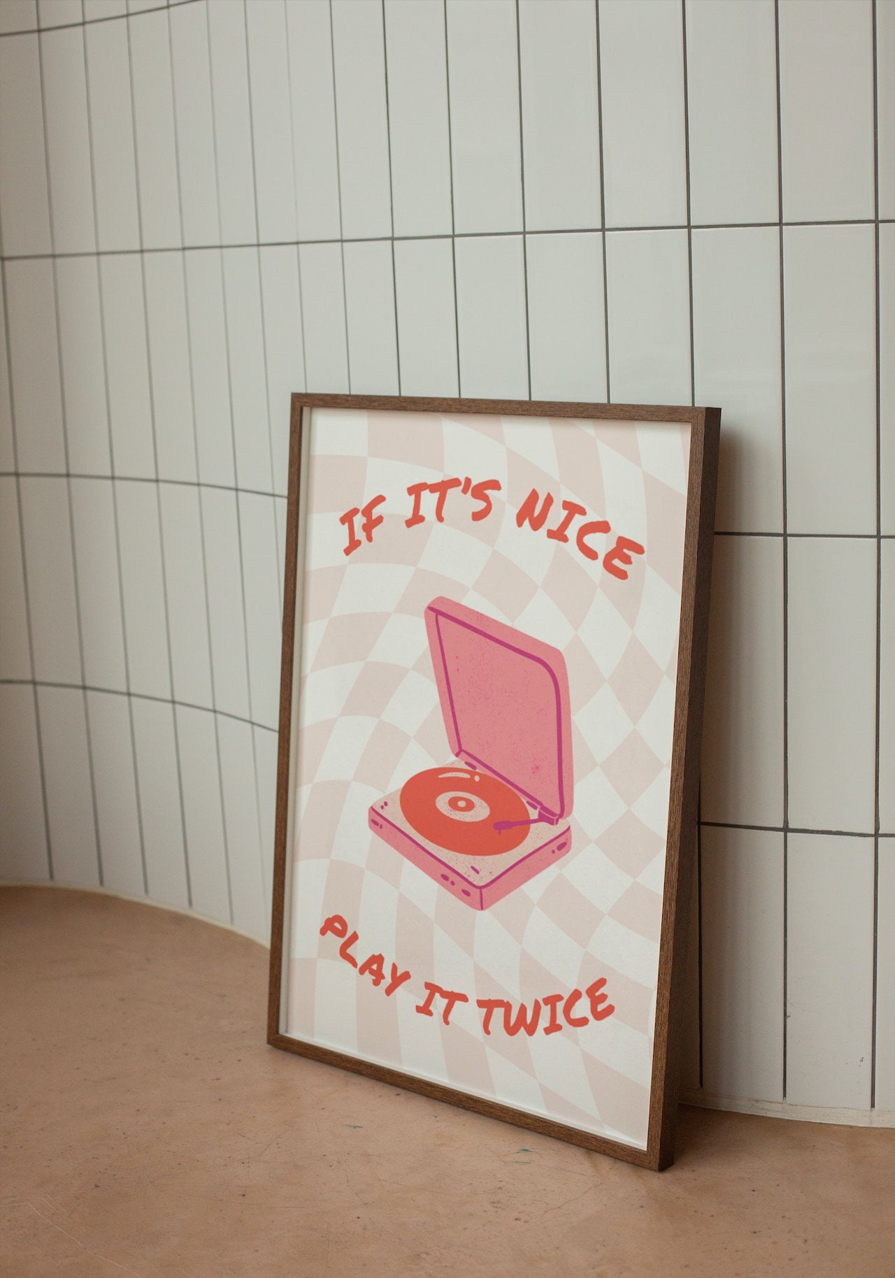 Retro Vinyl Player Art, Music Quote Print, Turntable Poster, Vintage ...