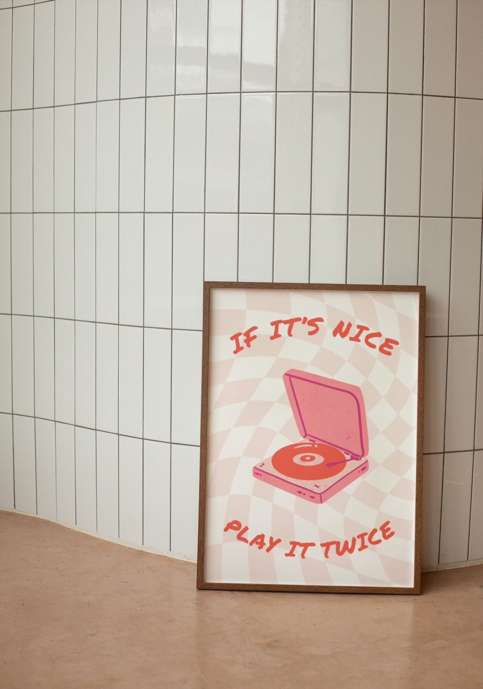 Retro Vinyl Player Art, Music Quote Print, Turntable Poster, Vintage ...