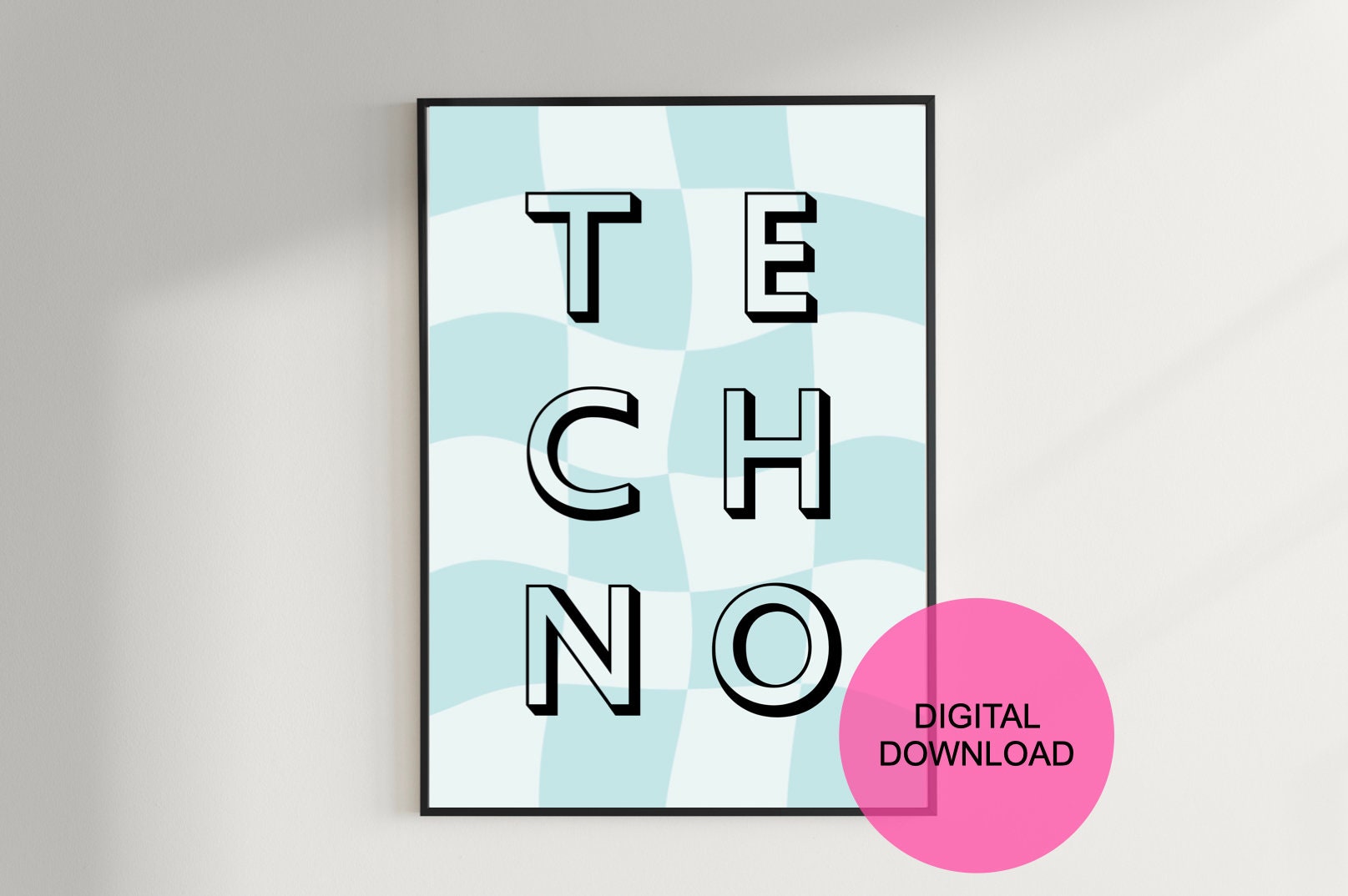 Techno Art Print, House Music Prints, Rave Poster, Electronic Music ...