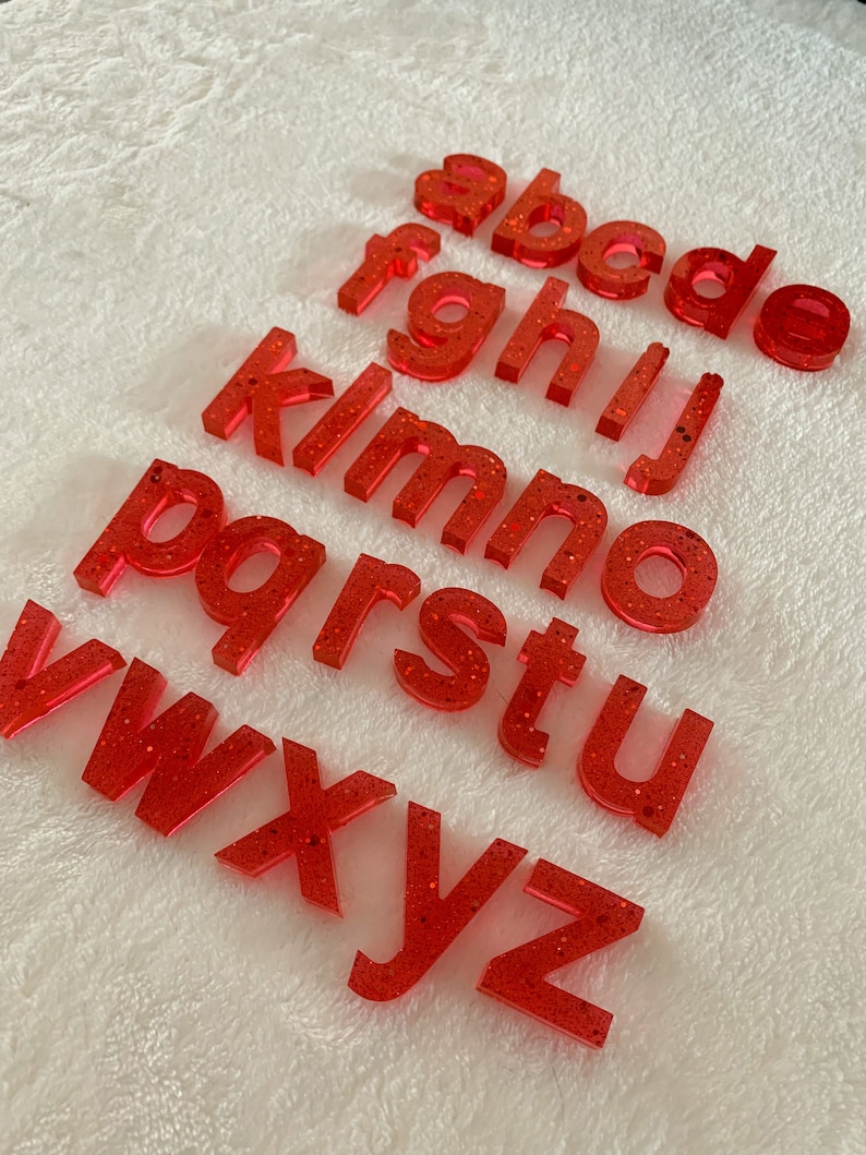 Resin Alphabet | Resin Letter | Lowercase Letter Set - Etsy