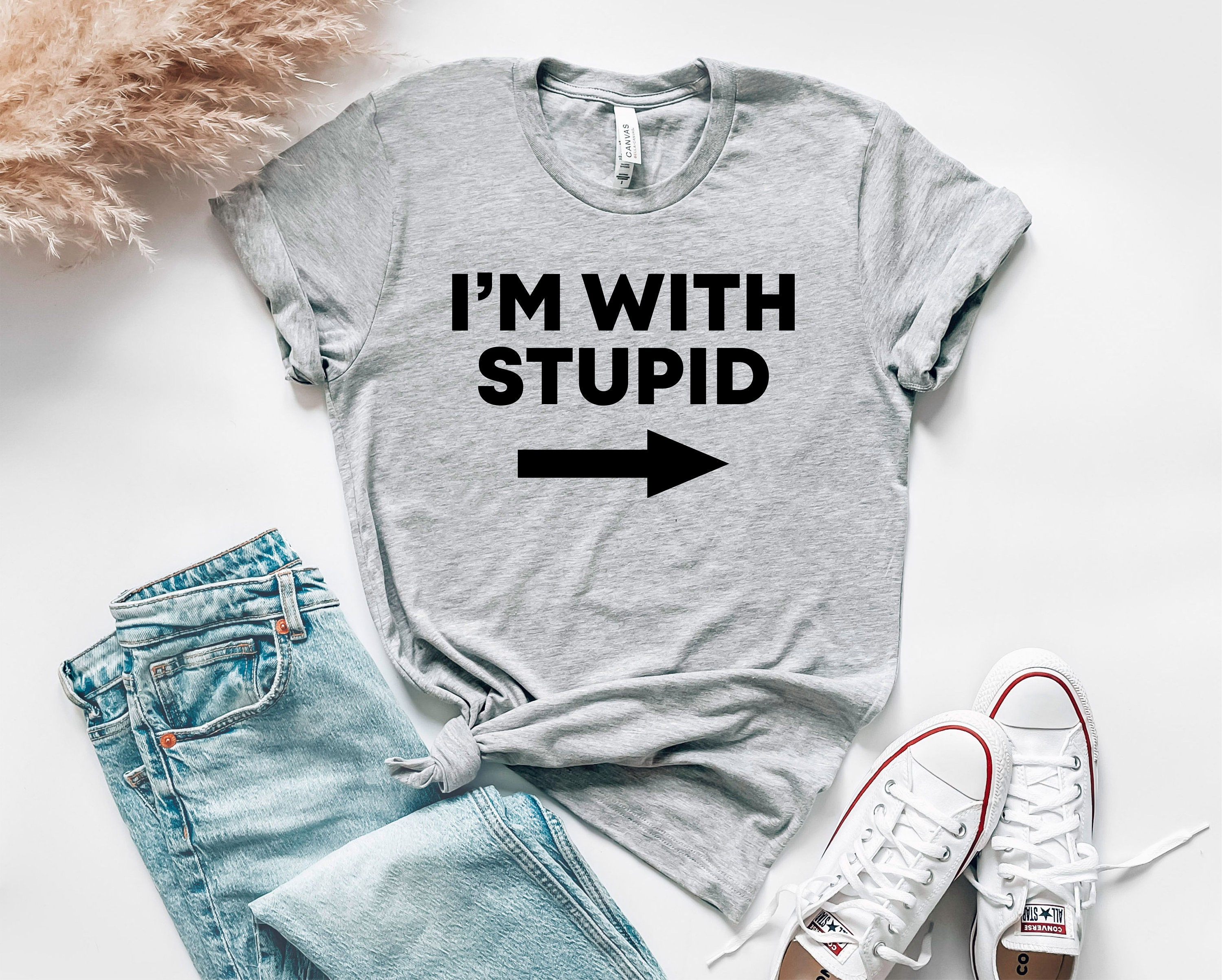 I'm With Stupid Matching T-shirt, Funny Couple Shirts - Etsy