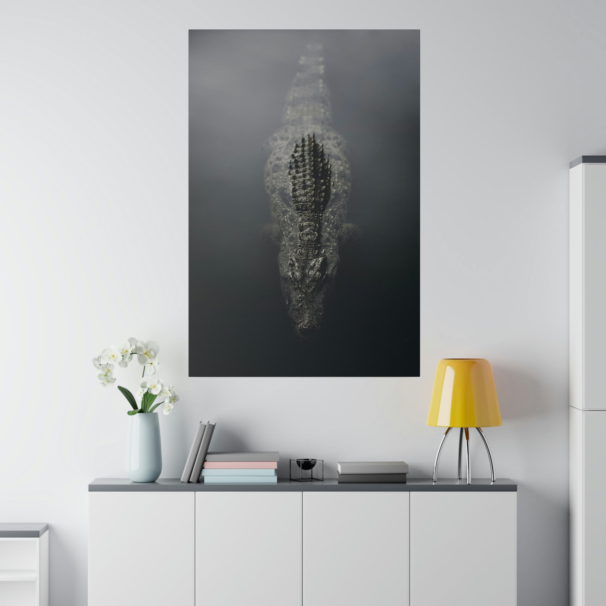 Crocodile Alligator Wall Canvas Art, Animals Painting Canvas Decor ...