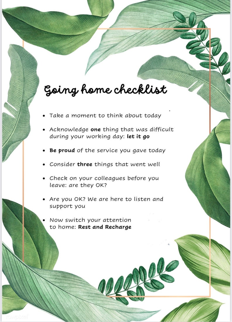 Going Home Checklist - Etsy