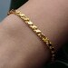 14K Solid Gold Sequin Chain Bracelet Sequin Chain Bracelet 14K Gold Chain Bracelet Dainty ...