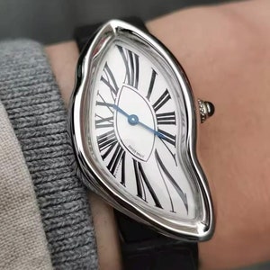 Dali Inspired Melting Watch, Unique Vintage Crash Design Wristwatch for ...