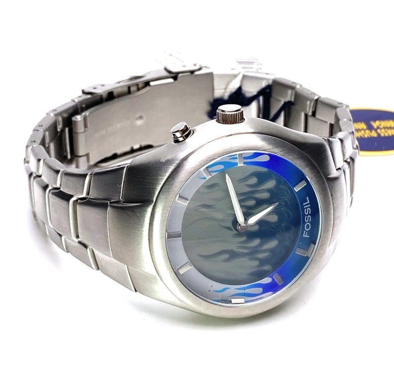Fossil Big Tic Blue Flame Digital Animated JR-8222 Wrist Watch - Etsy