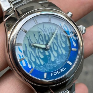 Fossil Big Tic Blue Flame Digital Animated Vintage Wrist Watch JR-8222 - Etsy