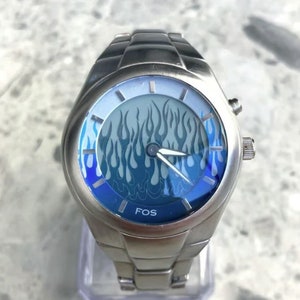 Fossil Big Tic Blue Flame Digital Animated Vintage Wrist Watch JR-8222 - Etsy