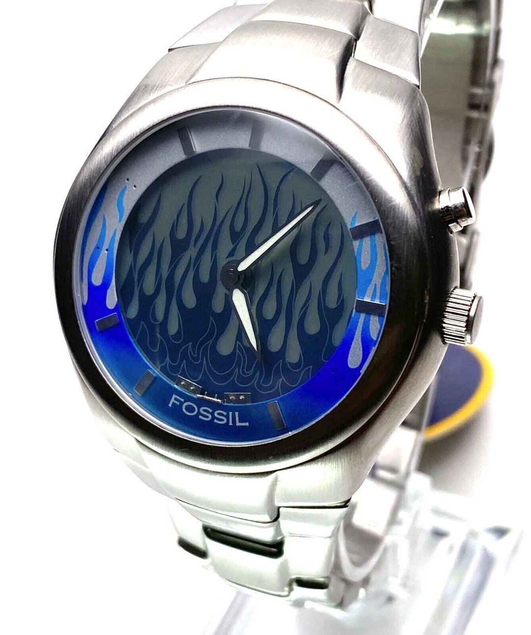 Fossil Big Tic Blue Flame Digital Animated JR-8222 Wrist Watch - Etsy