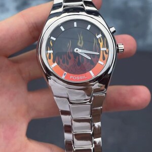Fossil Big Tic Flame Digital Animated Vintage Retro Wrist Watch JR-8222 - Etsy