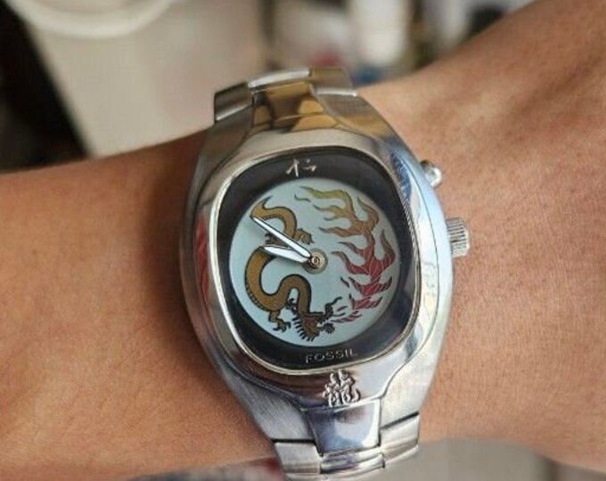 Fossil Big Tic Dragon Flame Digital Animated Dial Vintage Wrist Watch JR 8097 - Etsy UK