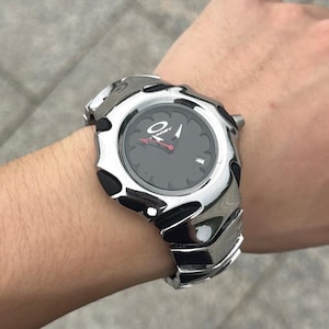 Oakley Blade 2 Silver Link Saw Frame Wristwatch Stainless Steel ...