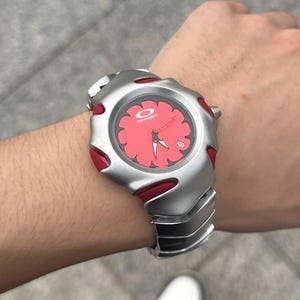 Oakley Blade 2 Silver Link Saw Frame Wristwatch Stainless Steel ...