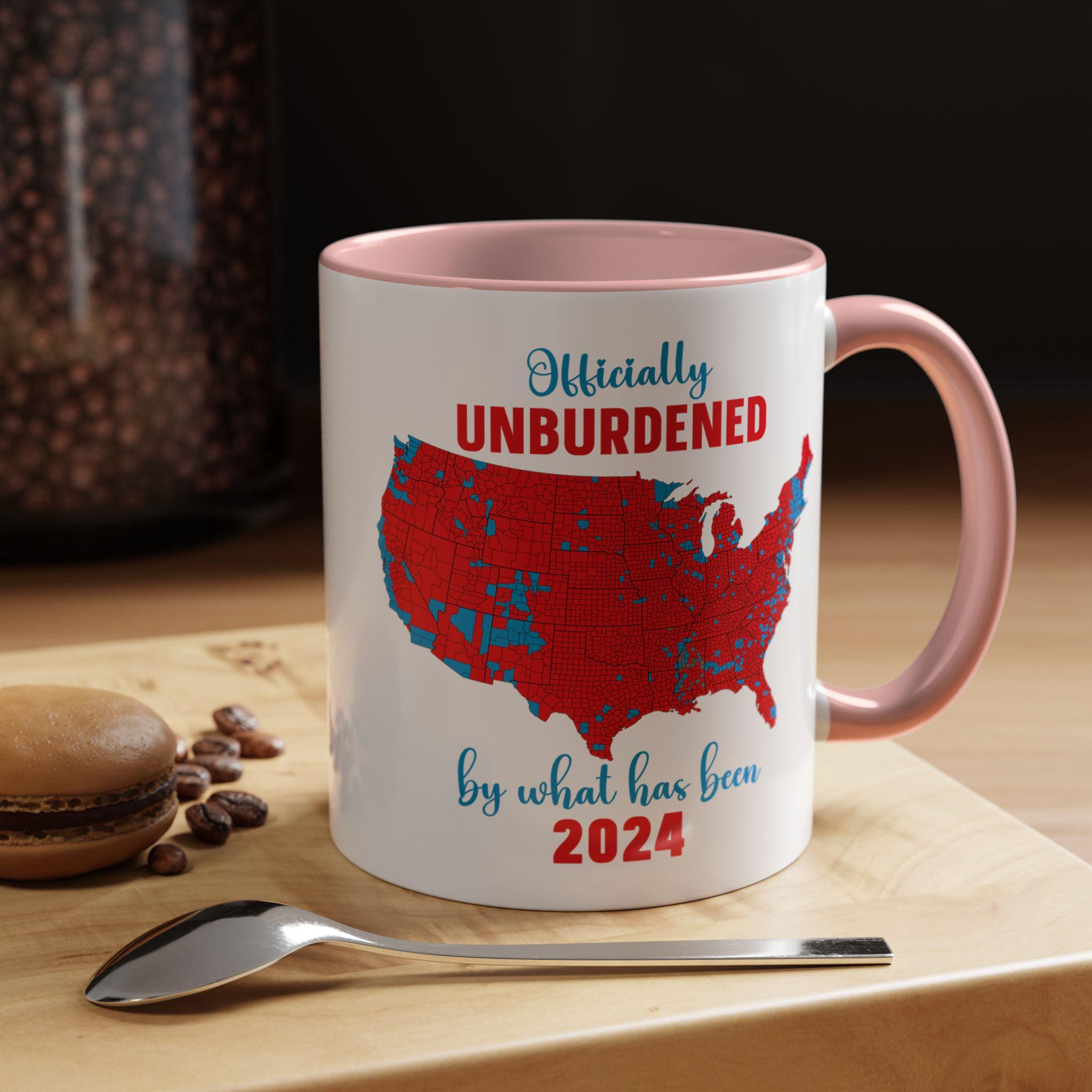 Election Results Map 2024 Mug, Donald Trump 2024 Mug, Unburdened by ...