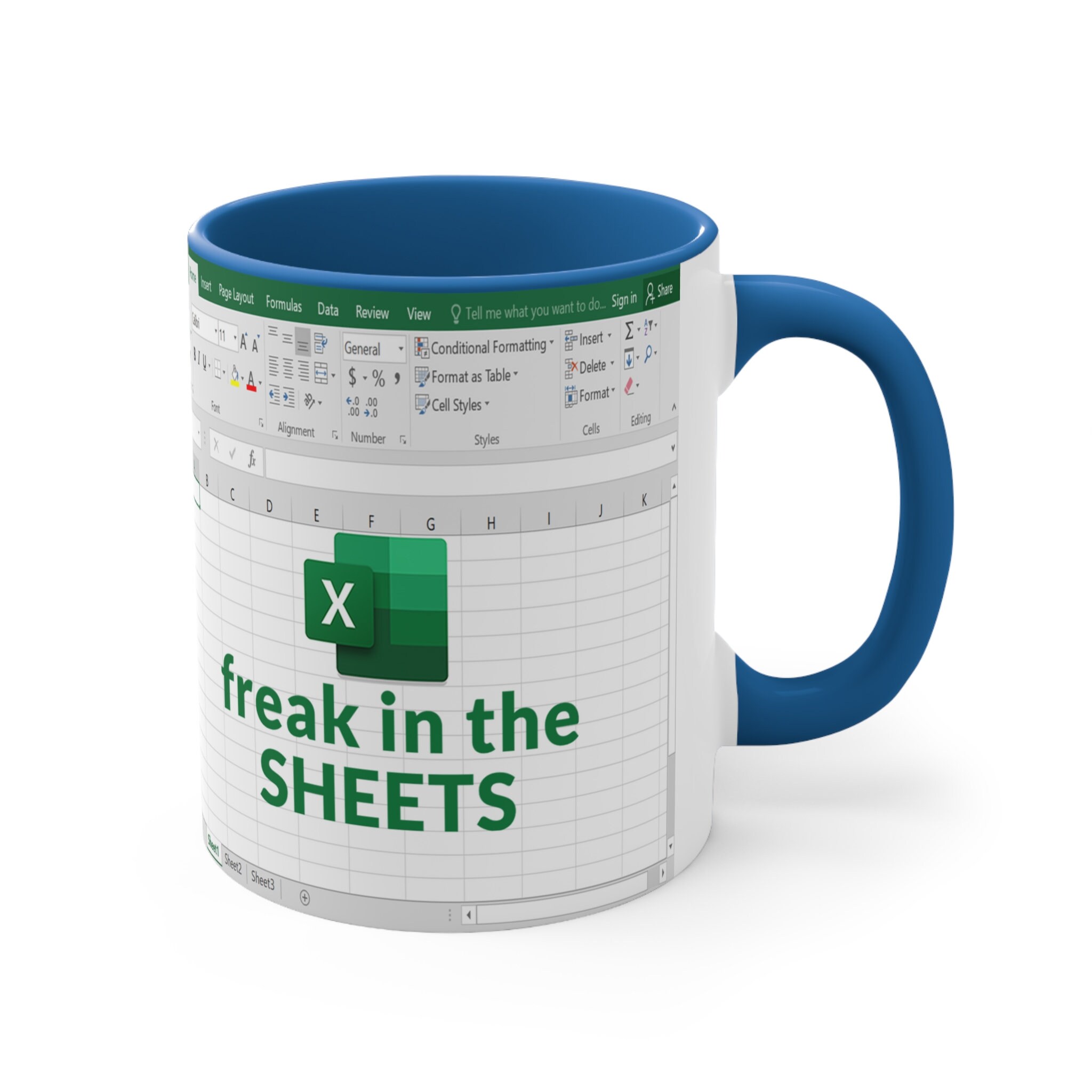 Freak in the Sheets Mug, Freak in the Sheets Excel Mug - Ceramic Mug ...