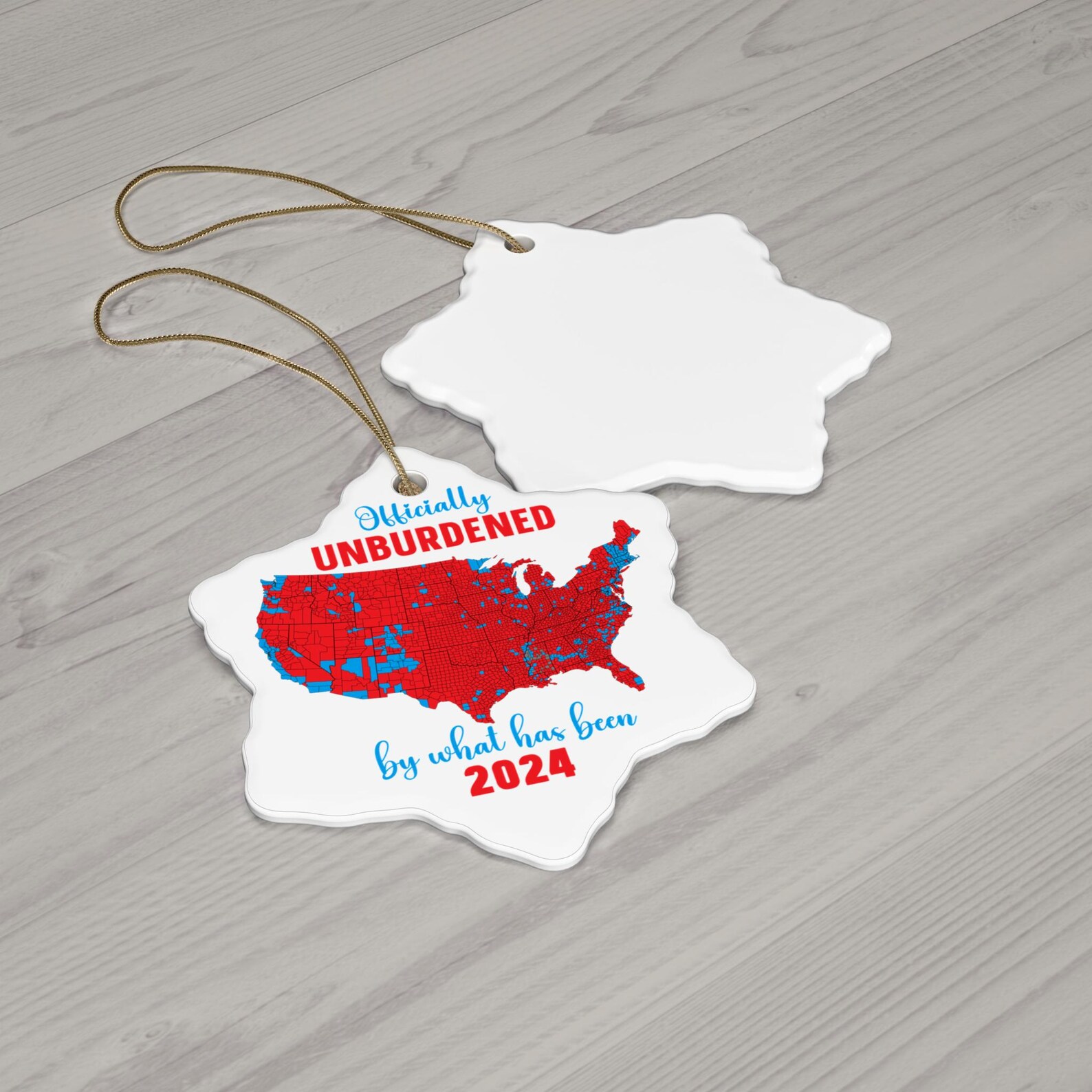 Donald Trump 2024 Election Results Map Ornament, USA Electoral Map 2024 ...
