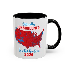 Election Results Map 2024 Mug, Donald Trump 2024 Mug, Unburdened by ...