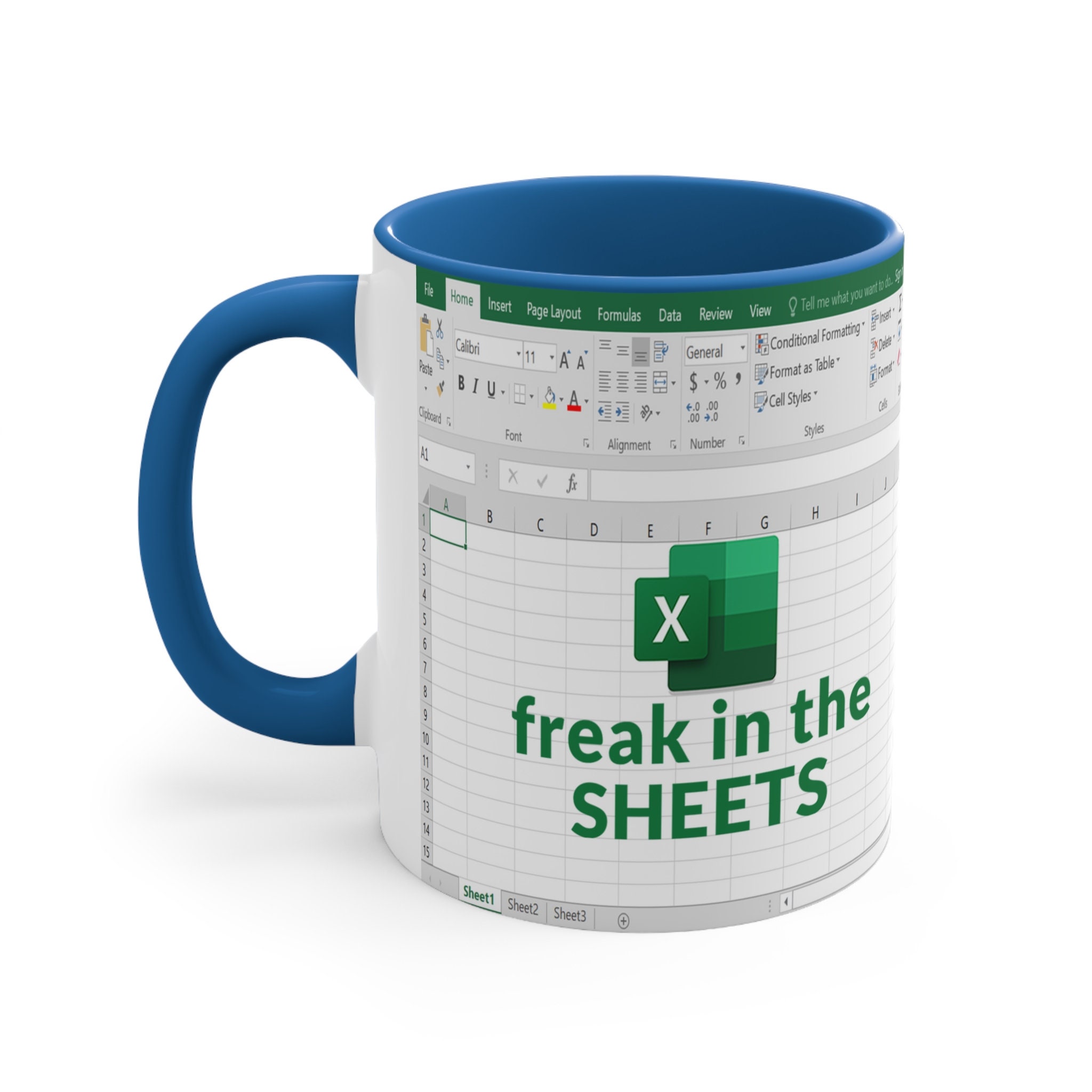 Freak in the Sheets Mug, Freak in the Sheets Excel Mug - Ceramic Mug ...