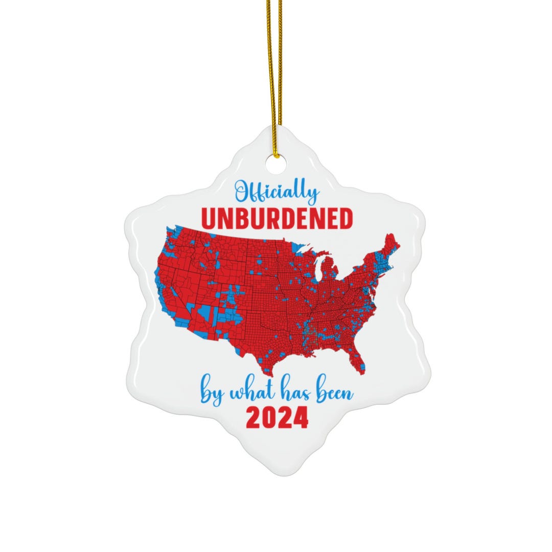 Donald Trump 2024 Election Results Map Ornament, USA Electoral Map 2024 ...