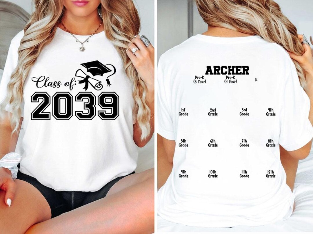 Class of 2039 Handprint Shirt for Prek-12, Class of 2039 Shirt ...