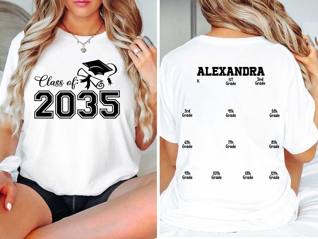 Class of 2035 Handprint Shirt for Prek-12, Class of 2035 Shirt ...