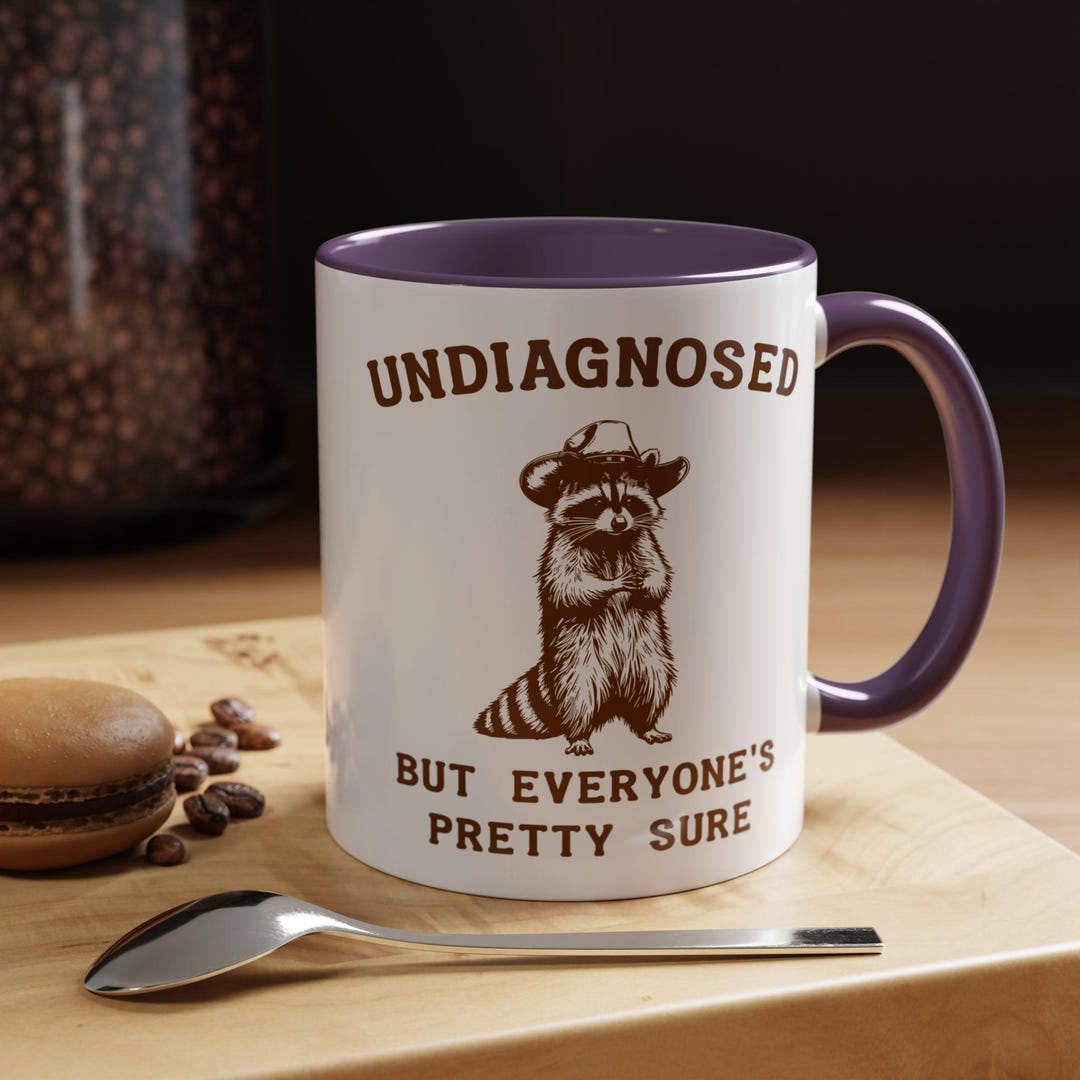 Undiagnosed but Everyone's Pretty Sure Mug, Funny Cowboy Frog Meme Mug ...