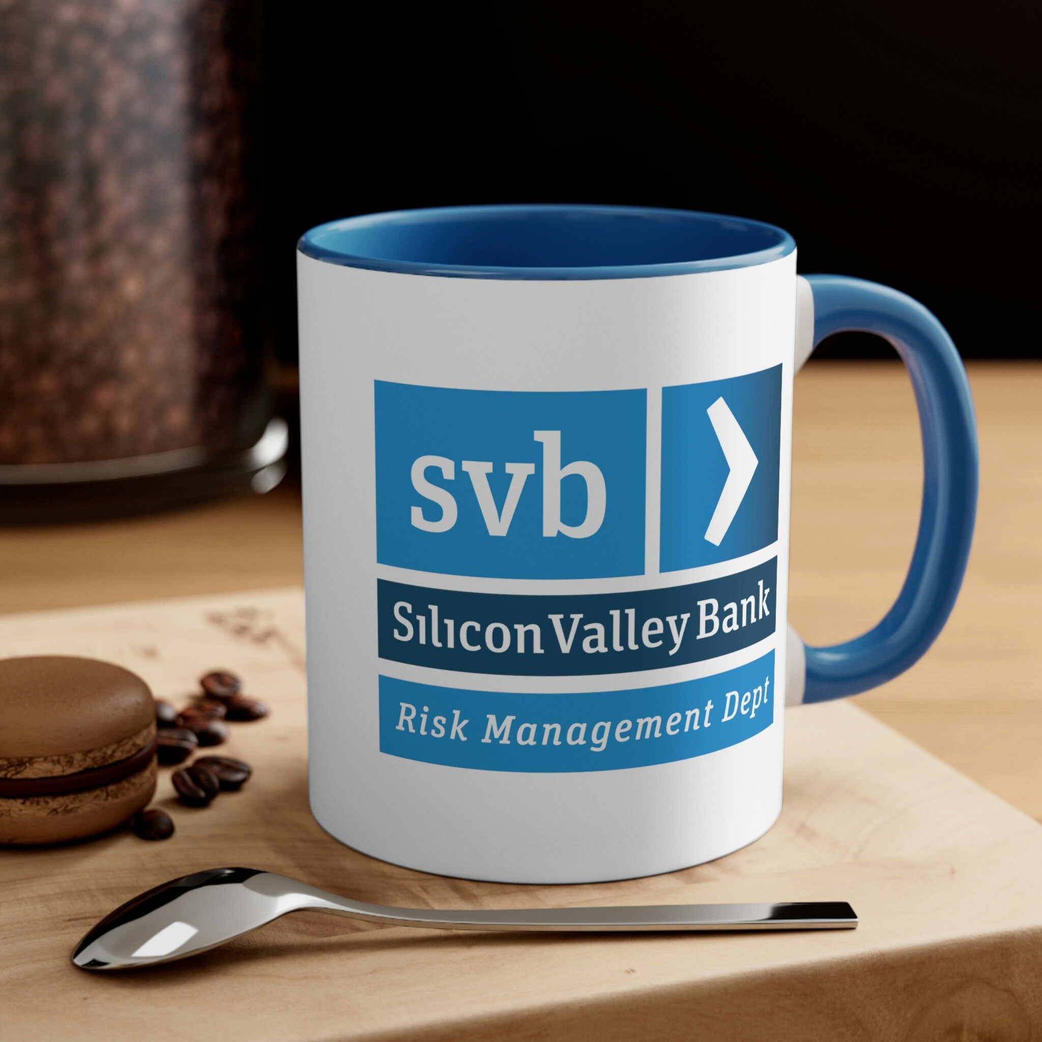 Silicon Valley Bank Risk Management Department Mugs, SVB Funny Finance Banking Mugs, Tone Coffee ...