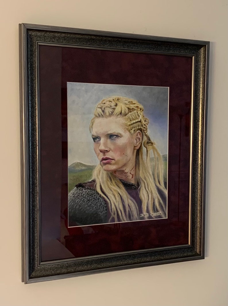 Lagertha shield-maiden Viking Warrior Giclee Print of Original Oil ...