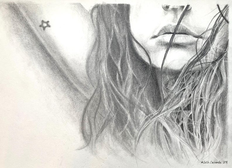 Giclee Print of Original Pencil Drawing "right Now" - Etsy