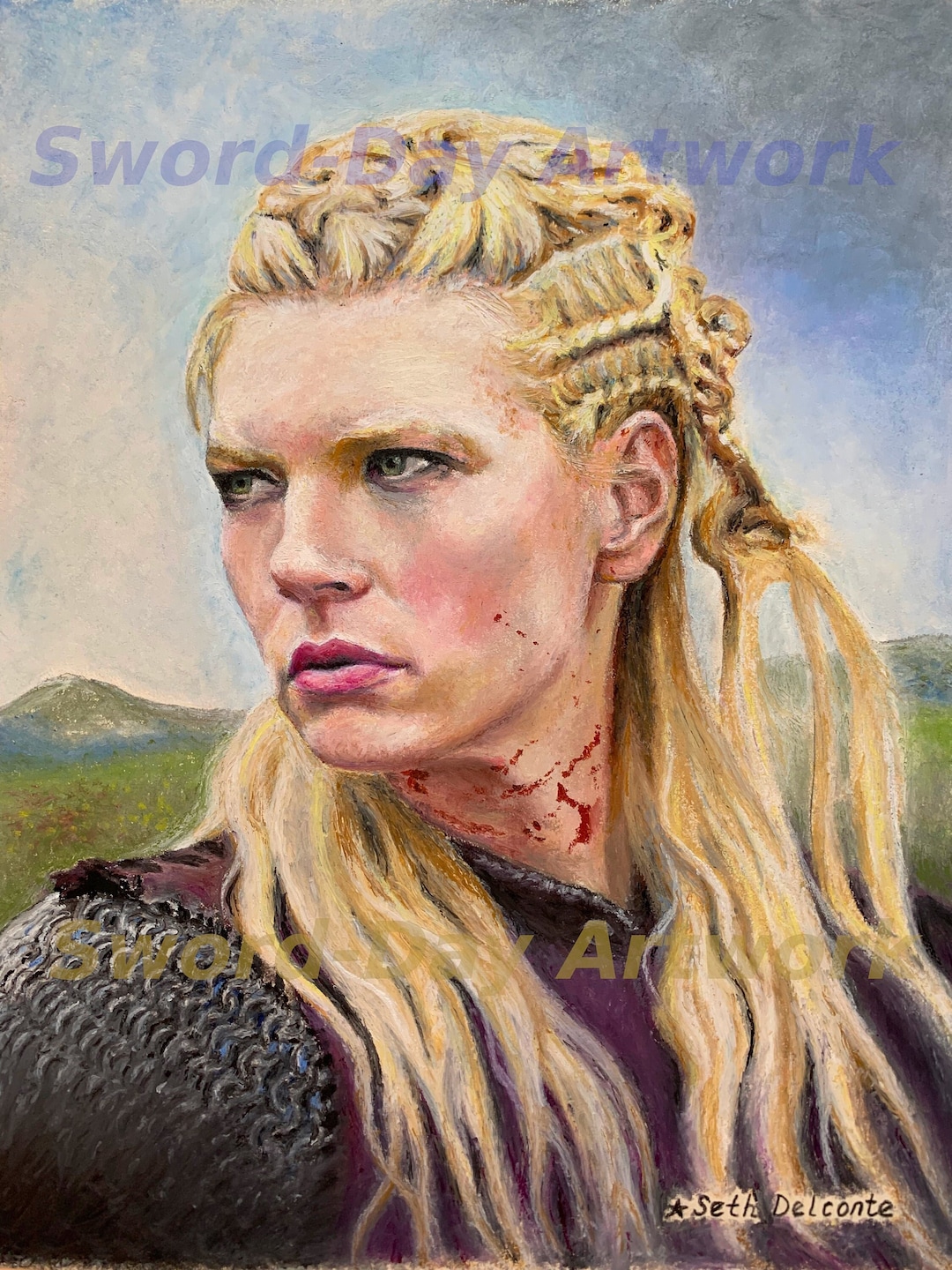 Lagertha - "shield-maiden" - Viking Warrior Giclee Print of Original ...