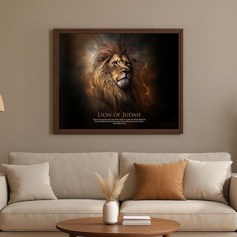 Lion of Judah Matte Print | Christian Wall Art - Etsy