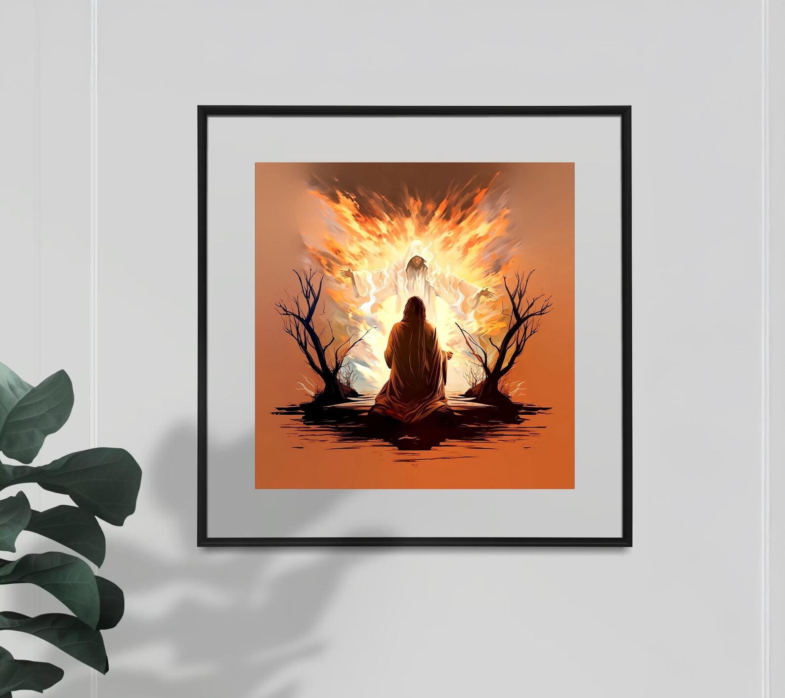 Wall Decor | Moses - Burning Bush | Minimalist | Christian Wall Art ...