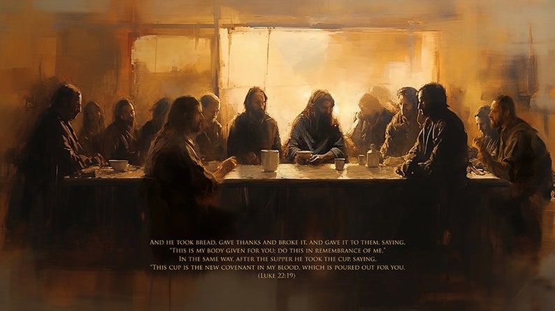 The Last Supper Christian Wall Art Christian Fine Art - Etsy