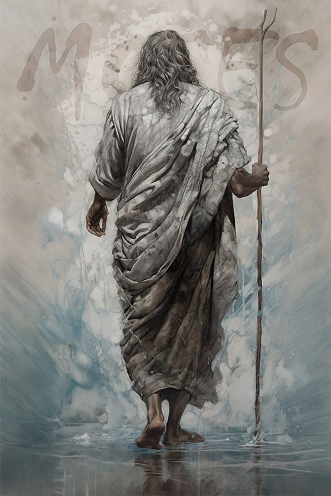 Moses - Wall Decor / Wall Art / Digital Art/ Gift for Him / Gift for ...