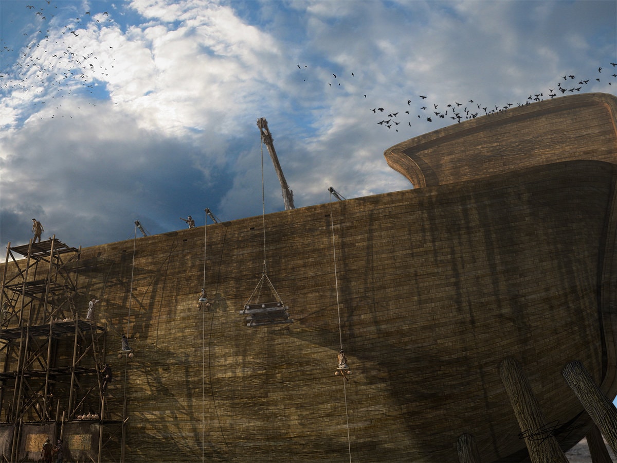 Ark of Noah Art Work | Wall Decor | Pitch (signed) Noah's Ark | (matte Print) | Christian Wall ...